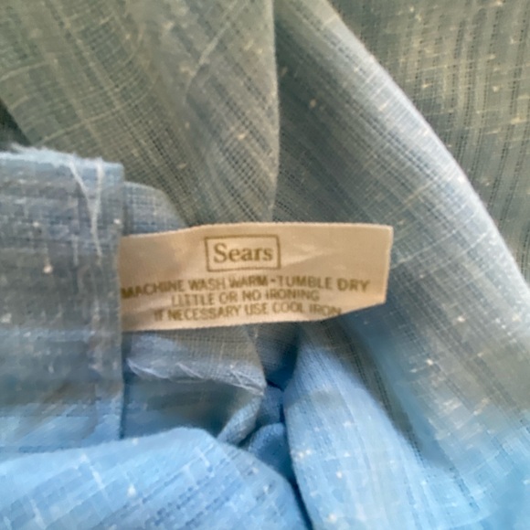 Sears | Accents | Vintage Sears Curtains Pair Of Light Blue Slightly ...